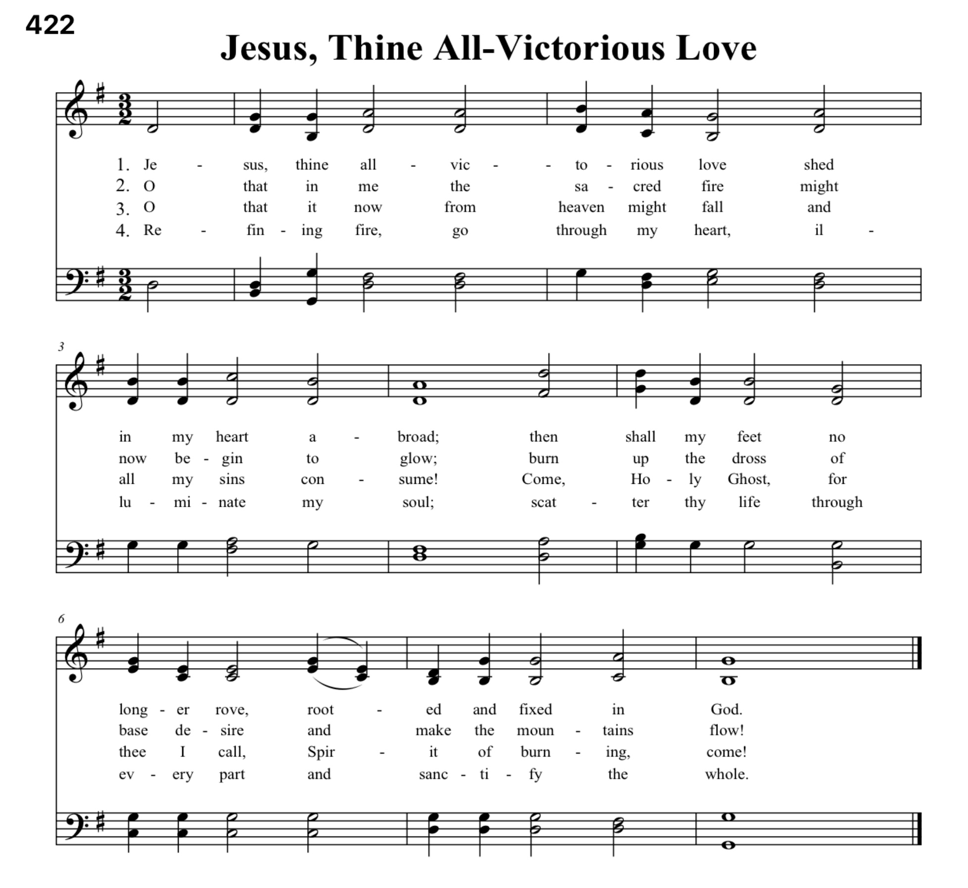 Hymn History: Jesus, Thine All-Victorious Love | News and Views